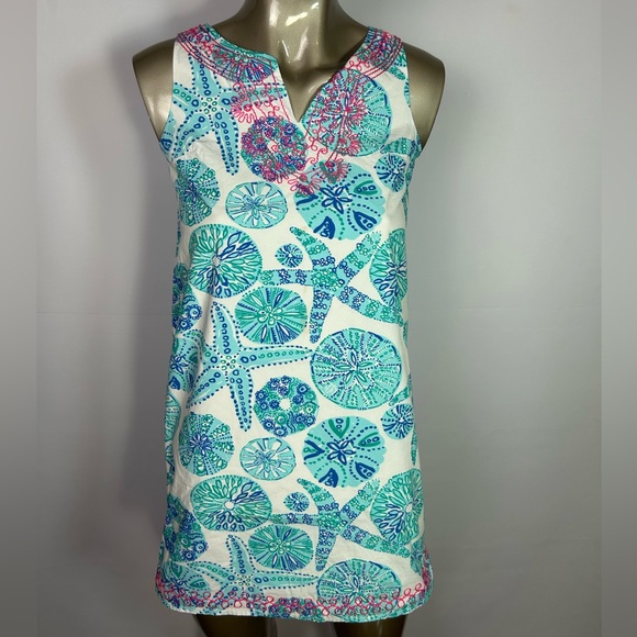 Lilly Pulitzer | Dresses | Lilly Pulitzer Shell Sleeveless Blue And ...